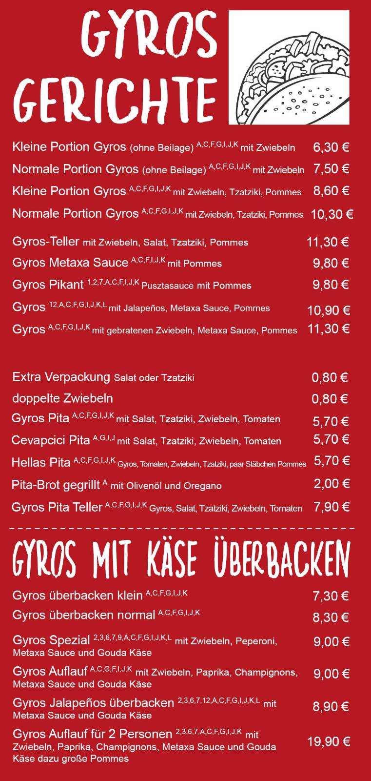Speisekarte von Toni und Vera - El Greco restaurant, Nettetal
