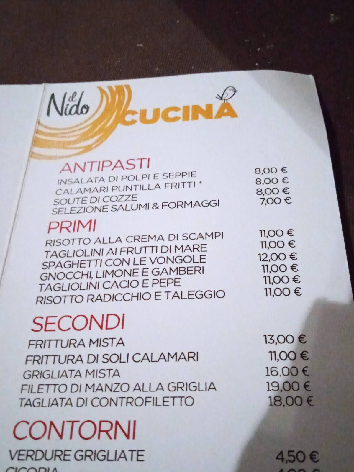 Menu da Il Nido | pizzeria & ristorante, Torvaianica