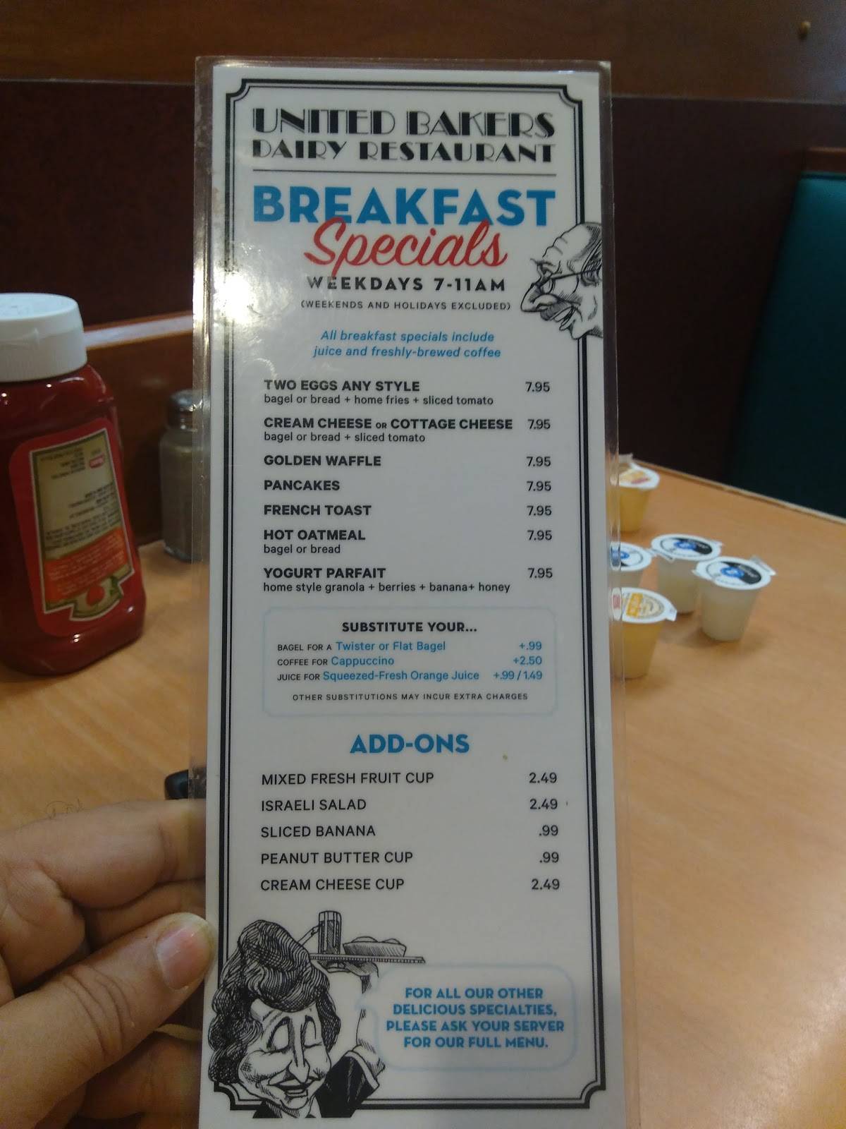 Menu at United Bakers Dairy Restaurant, Toronto