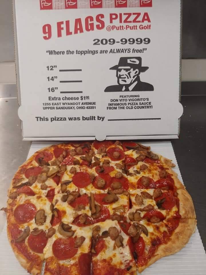 Menu at NINE Flags Pizza pizzeria, Upper Sandusky