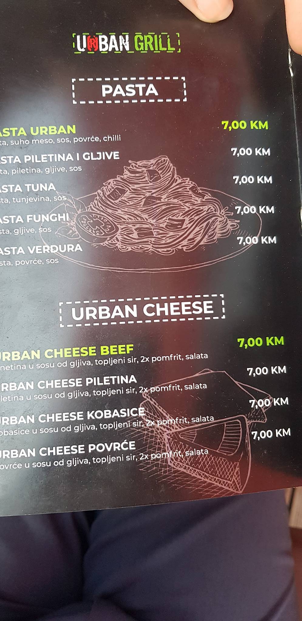 Menu at Urban Grill (2) restaurant, Zenica