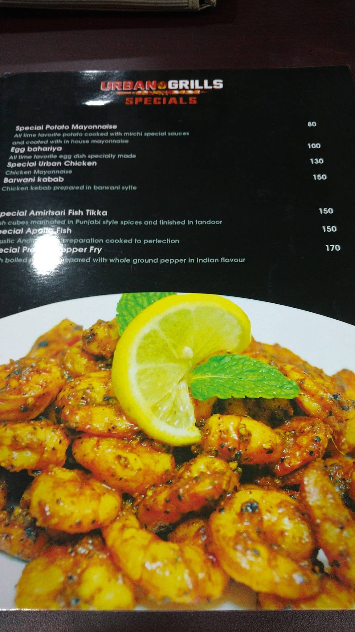 Menu at Urban Grills Restaurant, Bengaluru, Shop No 165
