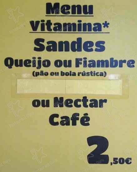Menu em Via Café, Lisboa
