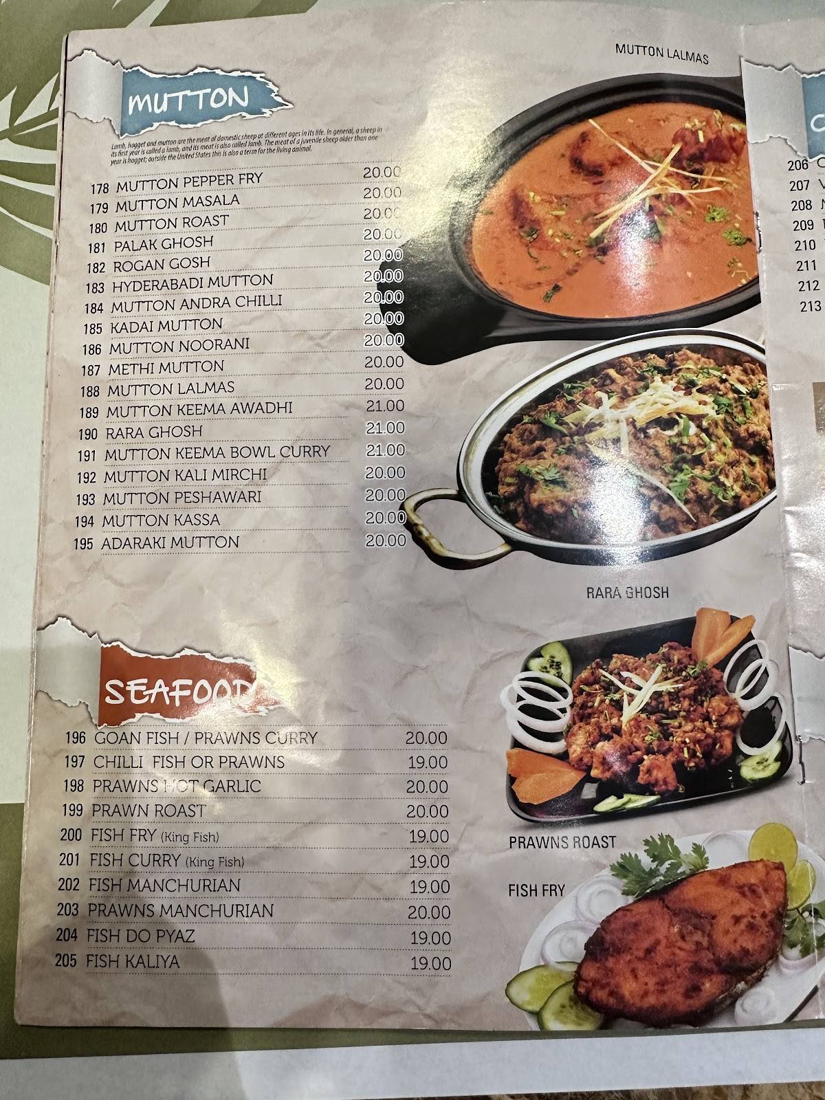 Menu at Village Hub Restaurant, Dubai