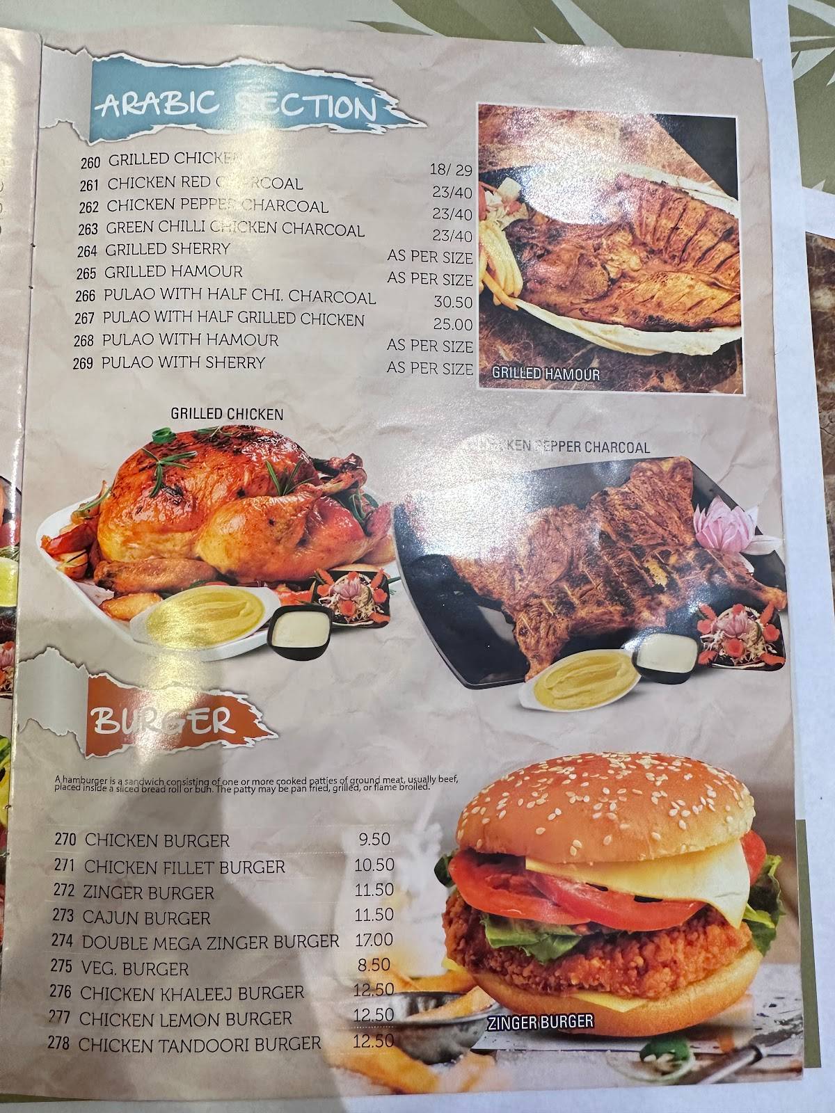 Menu at Village Hub Restaurant, Dubai