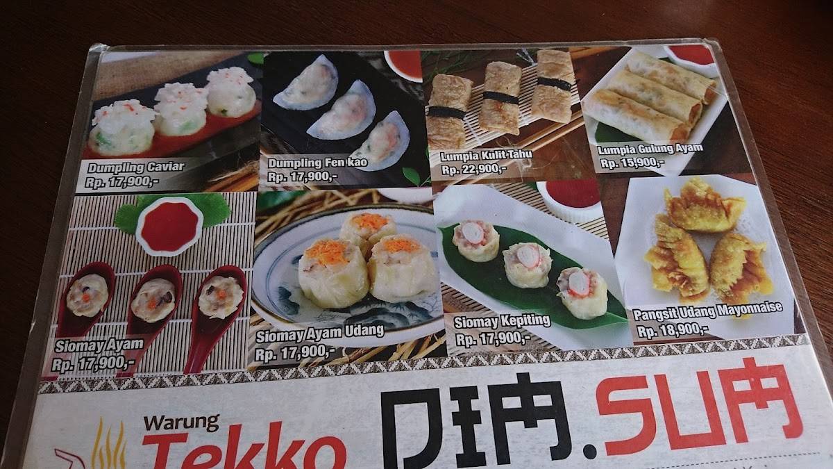 Menu at Warung Tekko restaurant, Tangerang, Jl. Citra Raya Boulevard
