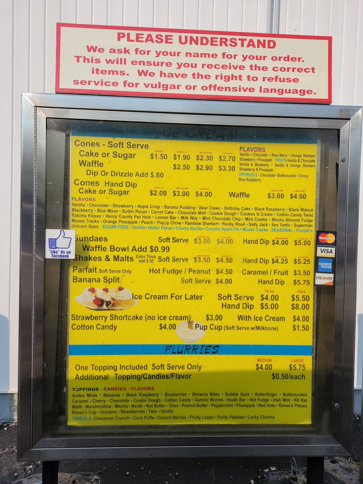 Menu at Weenee World fast food, New Castle