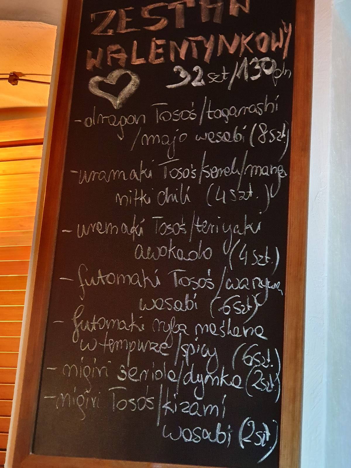 Menu at Magic Sushi House restaurant, Wegrow