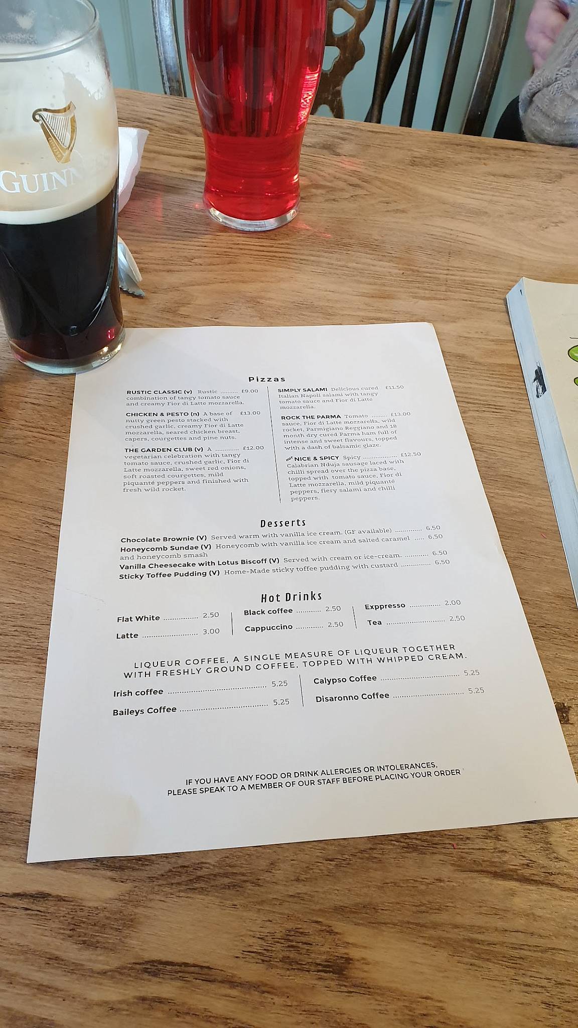 Menu at West Norfolk pub & bar, Heacham