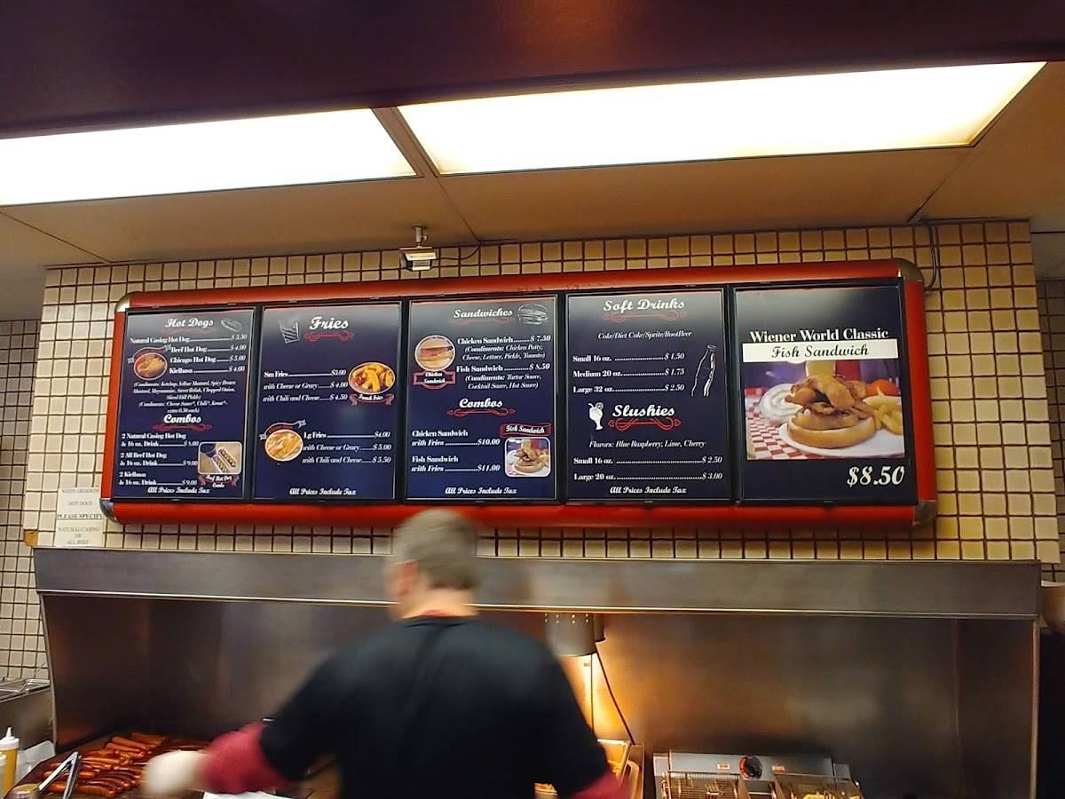 Menu at Wiener World Pittsburgh restaurant, Pittsburgh