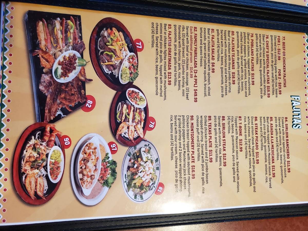 Menu at Los Pericos restaurant, Willis, 508 S Danville St