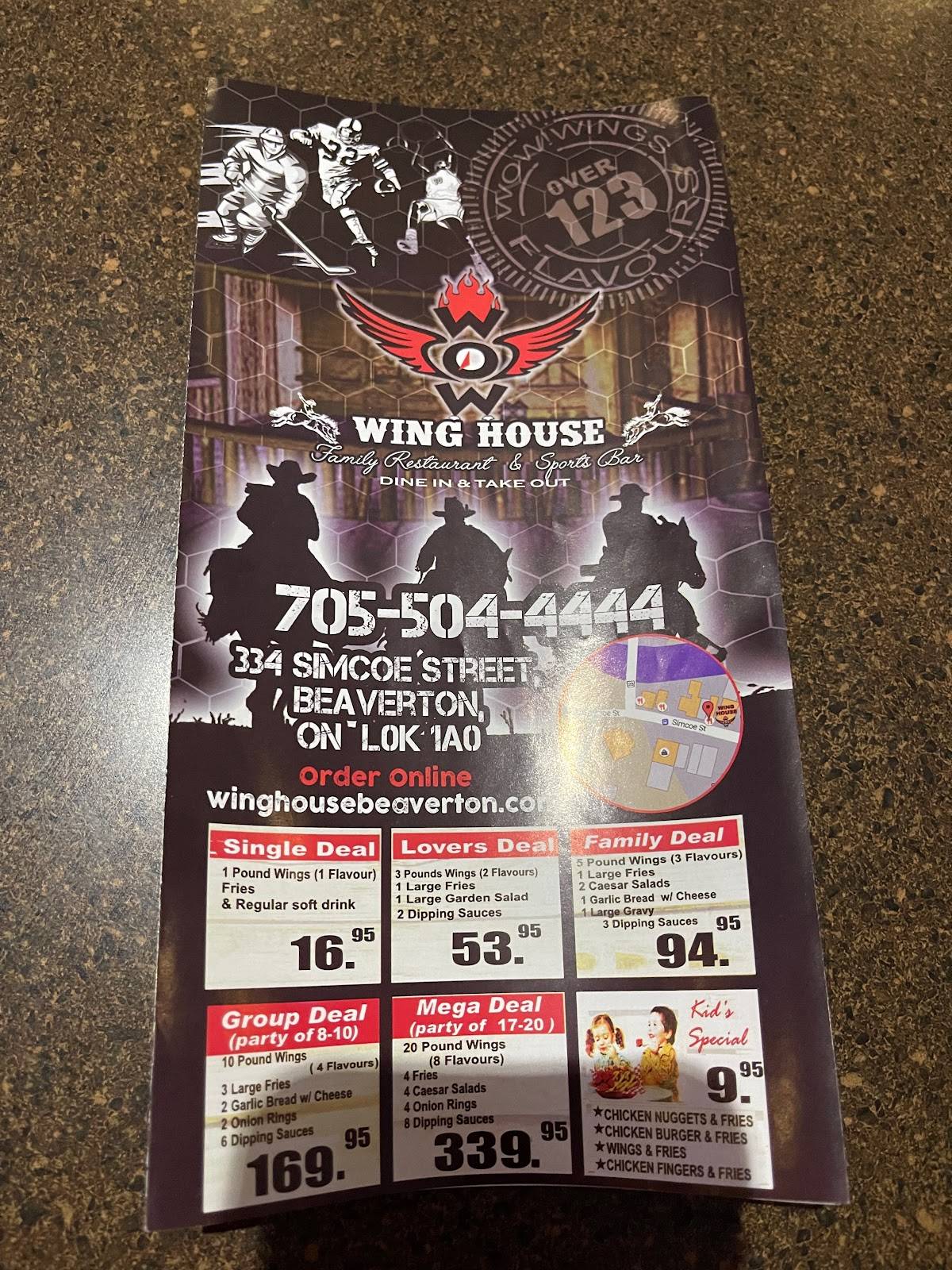 Menu at Wing House Beaverton restaurant, Beaverton