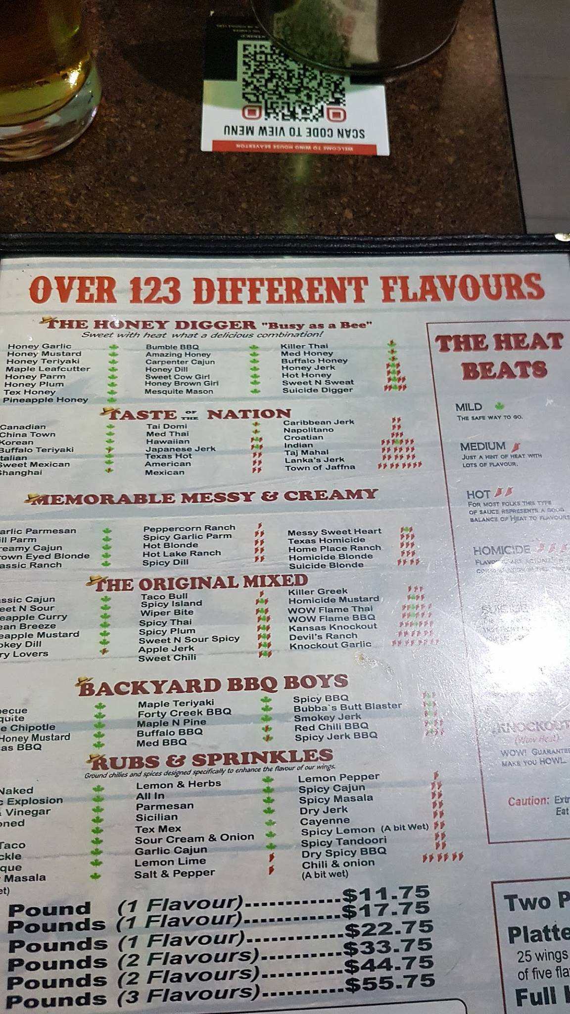 Menu at Wing House Beaverton restaurant, Beaverton