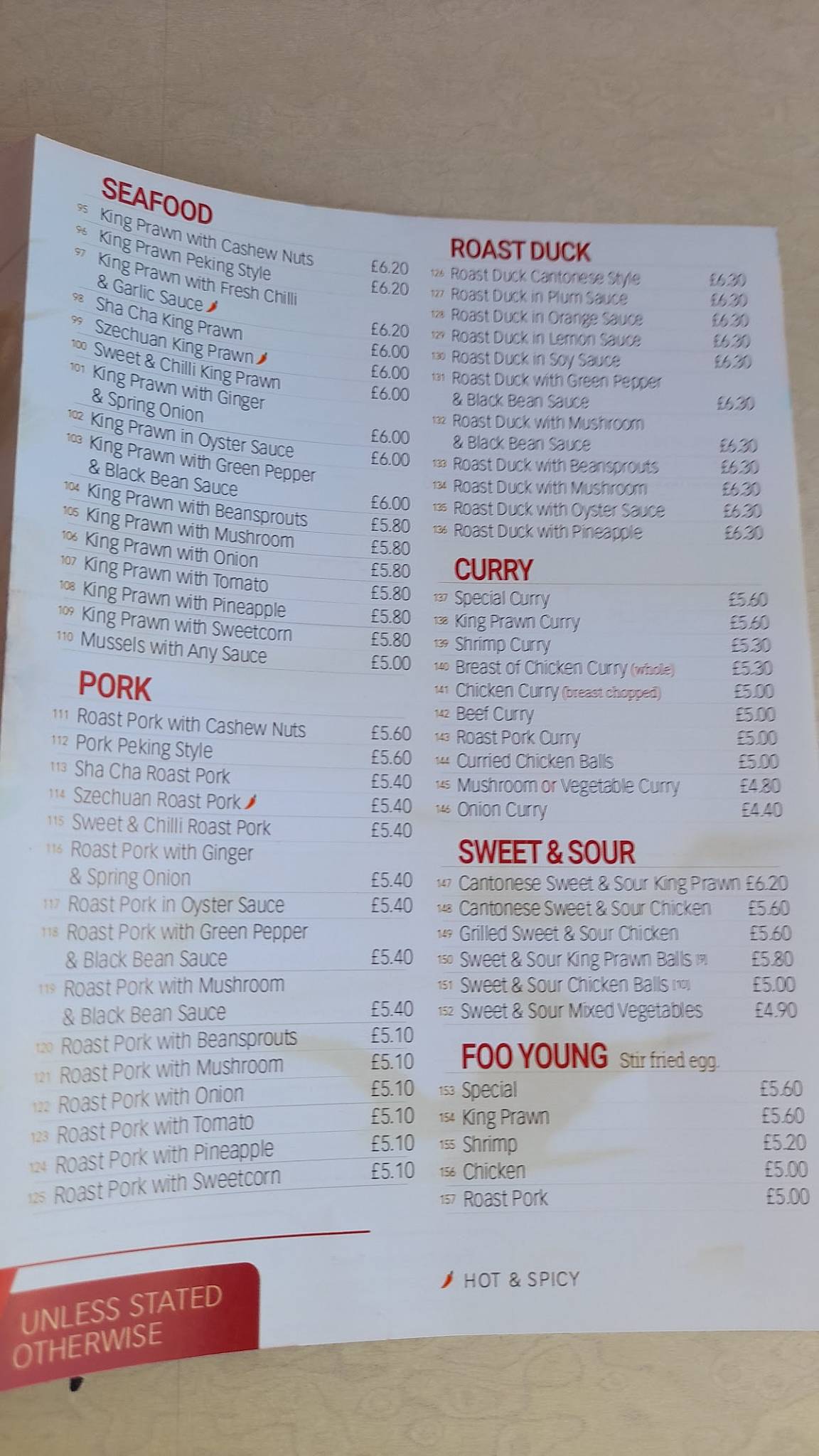 Menu at Wok World fast food, Motherwell