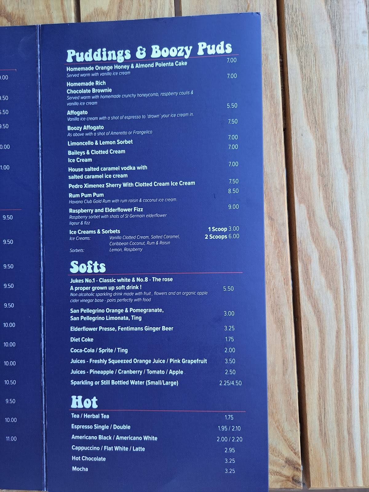 Menu at CrabShack restaurant, Worthing