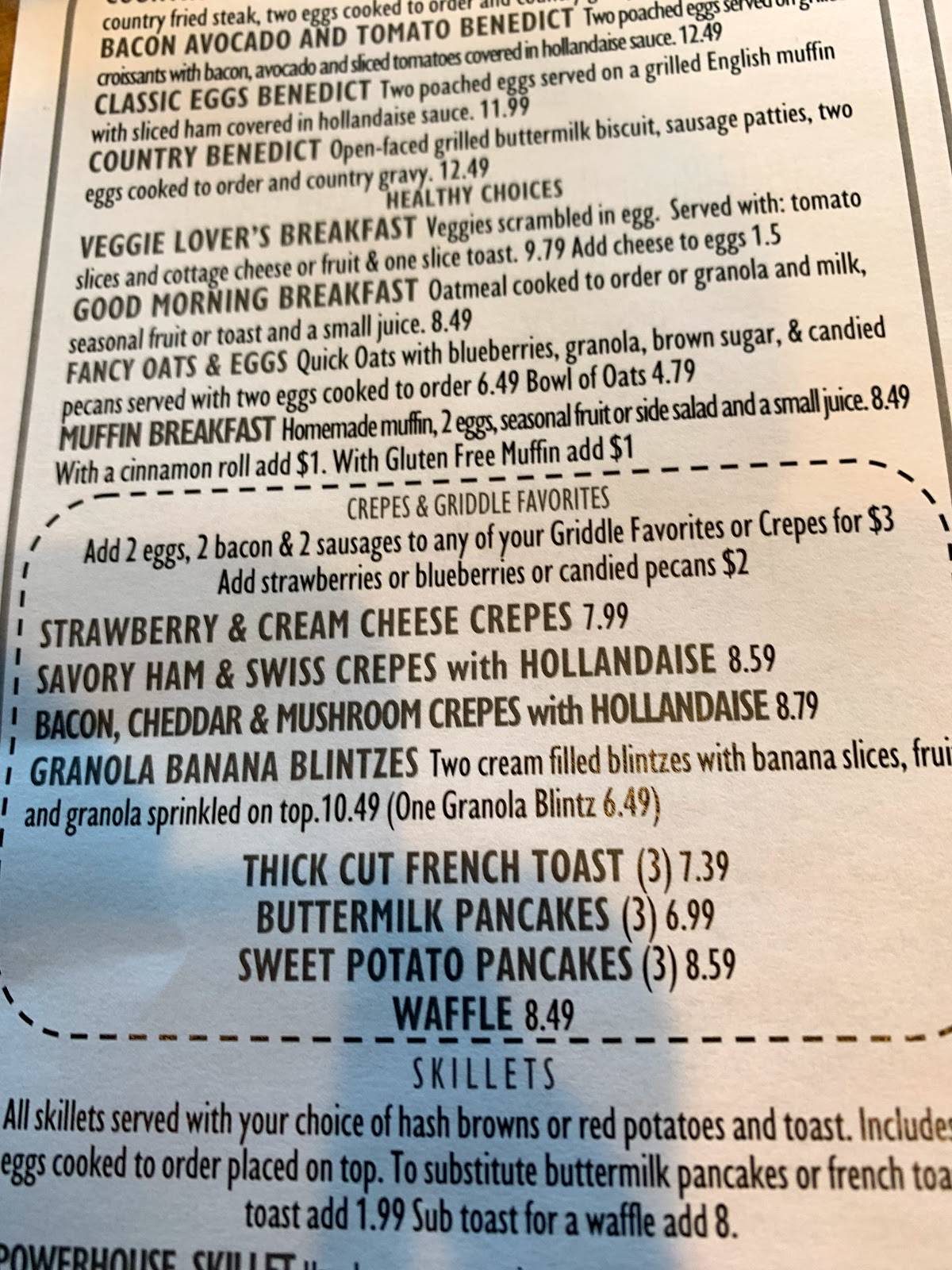 Menu at Powerhouse Grill restaurant, Yakima