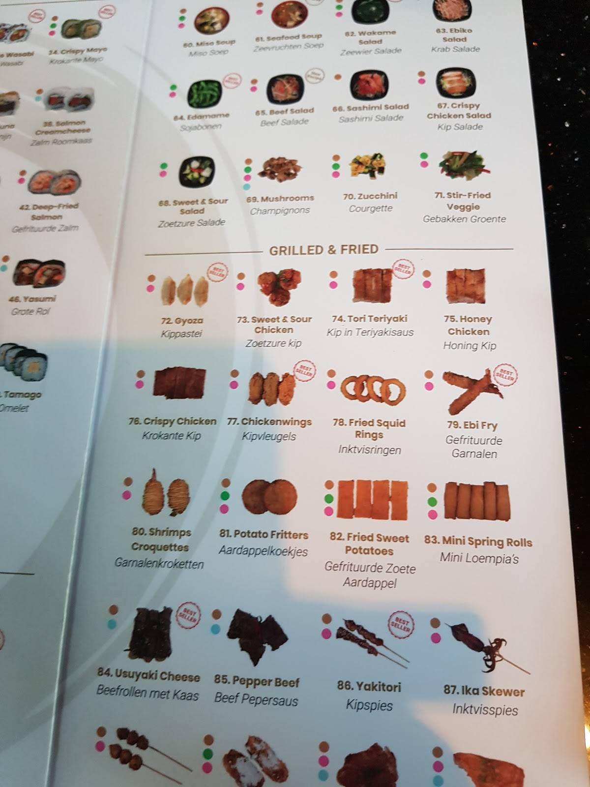 Speisekarte von Yasumi Sushi & Grill, Groningen