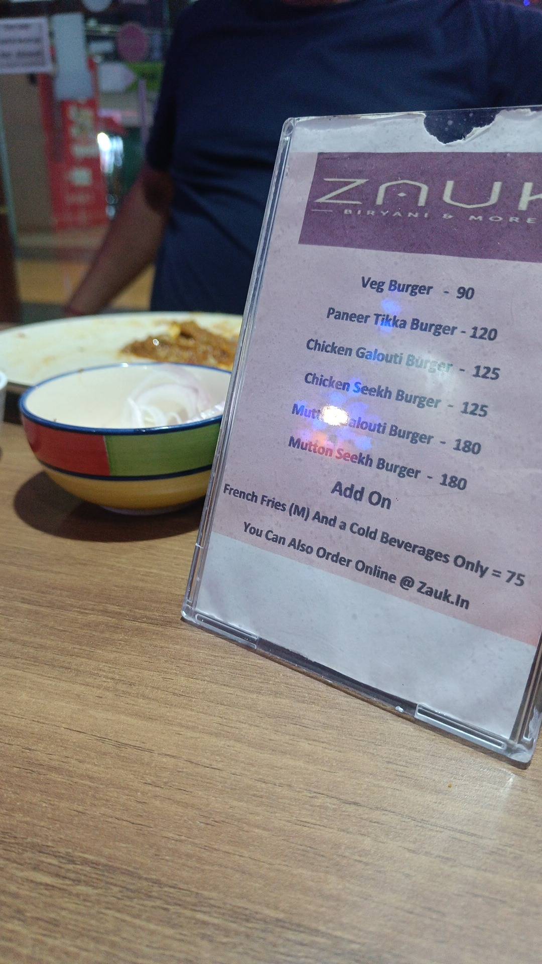 Menu at Zauk Biryani & More, Greater Noida