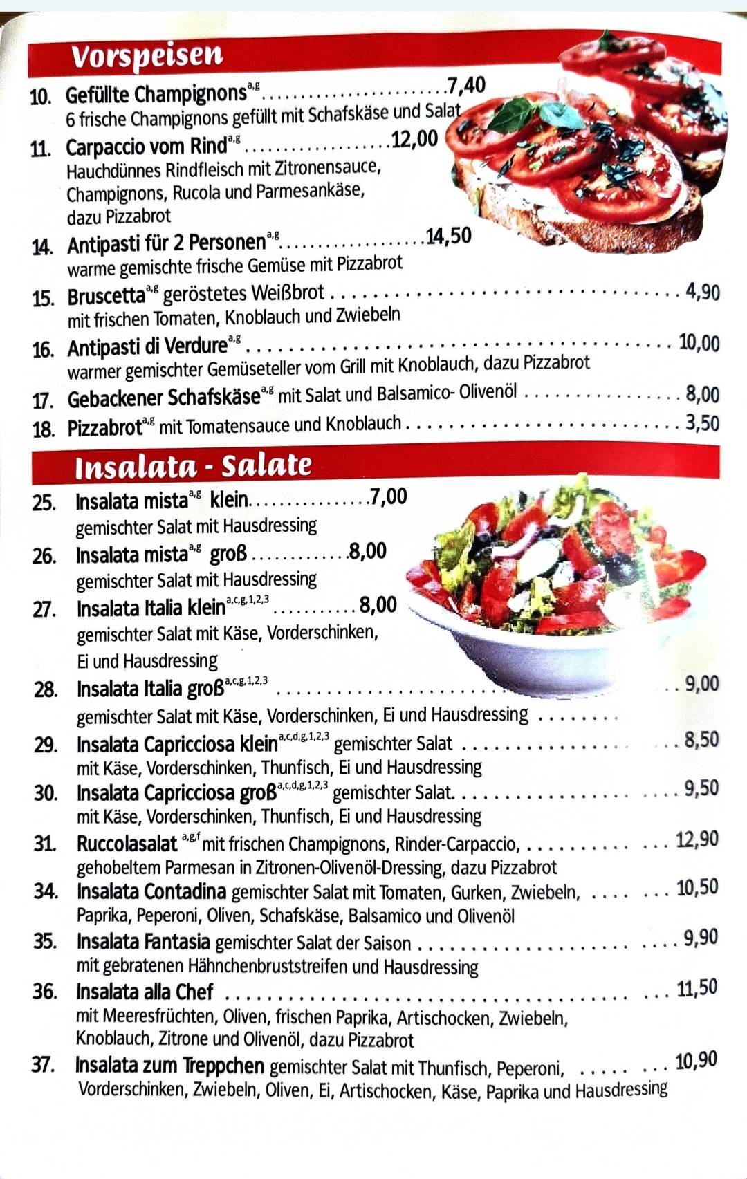 Speisekarte von Zum Treppchen restaurant, Heuchelheim