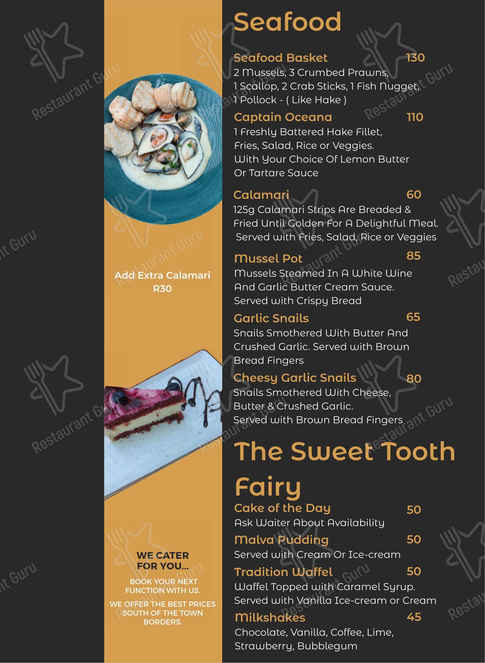 Menu at Butter Bistro restaurant, Mokopane