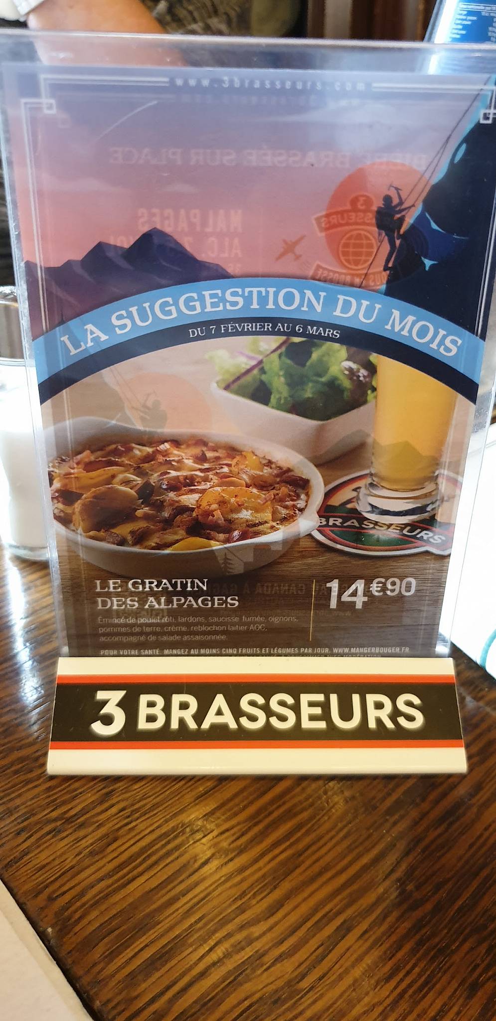 Menu au 3 Brasseurs Valenciennes-Petite-Forêt restaurant, Petite-Forêt
