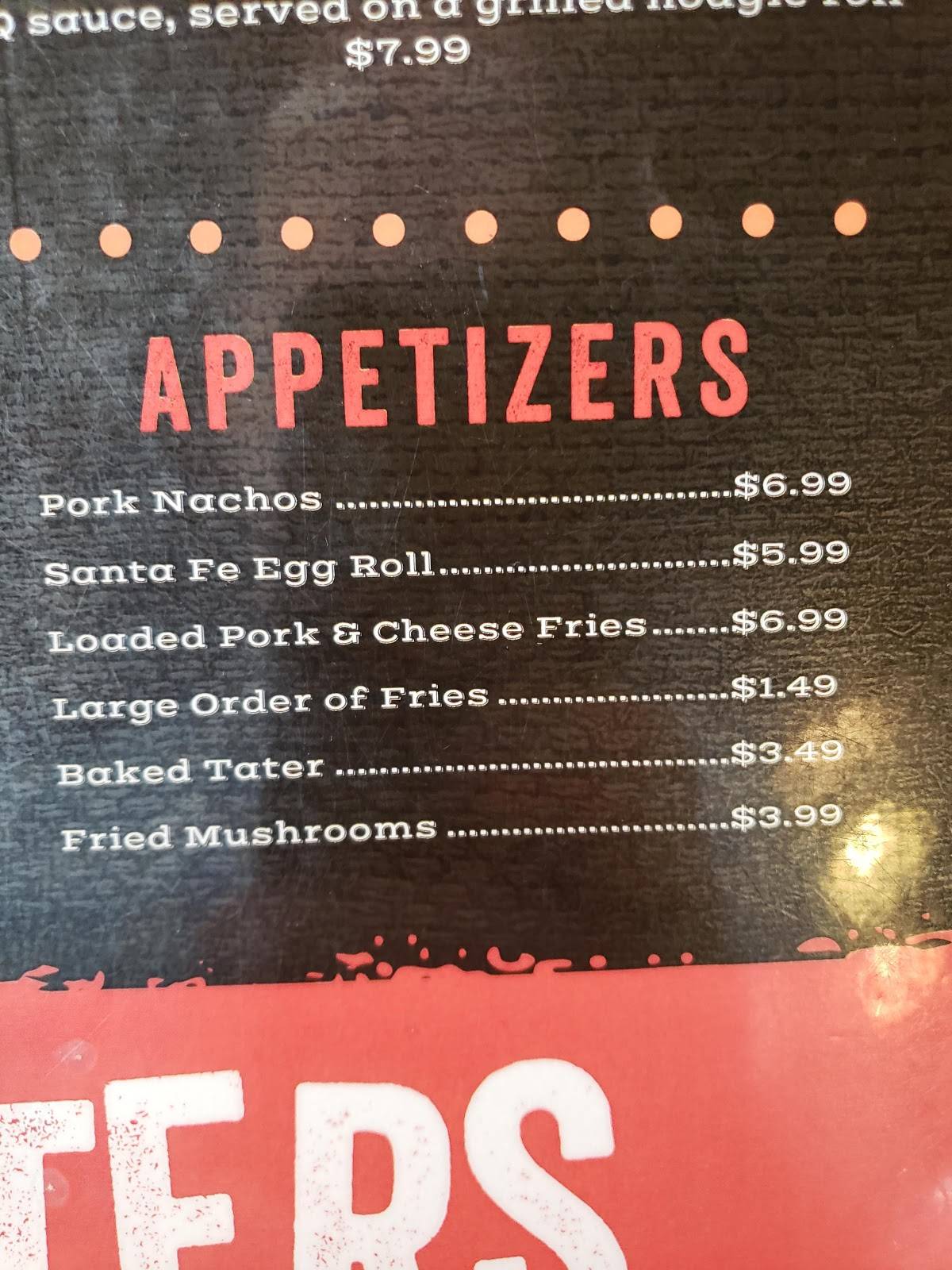 Menu at 50 Taters #2 BBQ, Rainsville, 770 Main St E