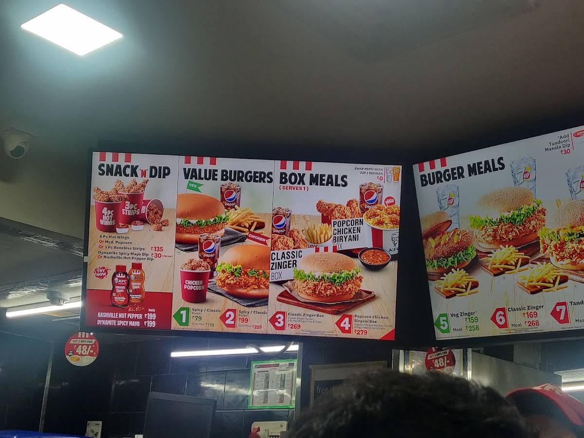 Menu at KFC, Agartala, KFC Restaurant
