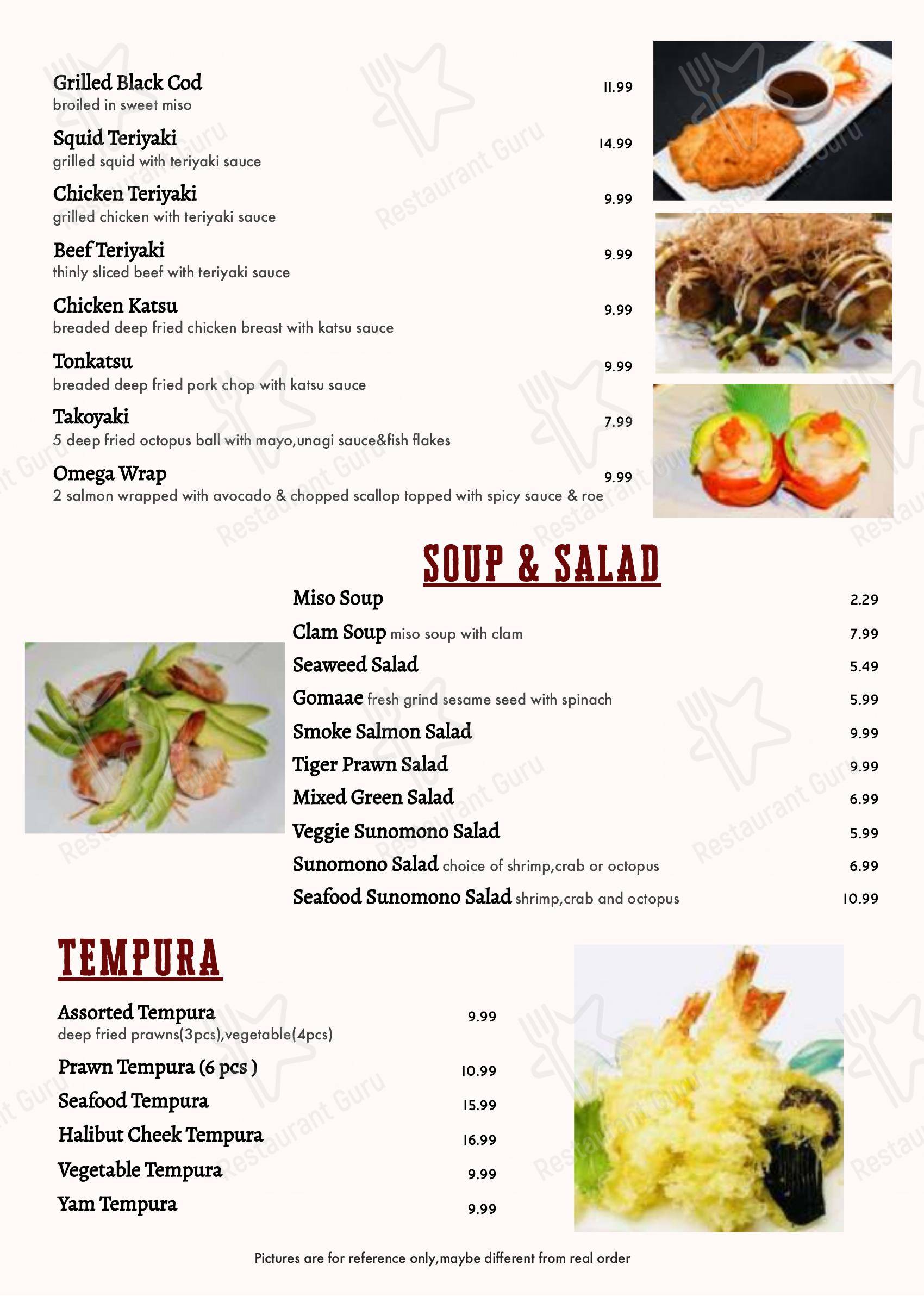 Menu at Akemi Sushi restaurant, Langford, 737 Goldstream Ave