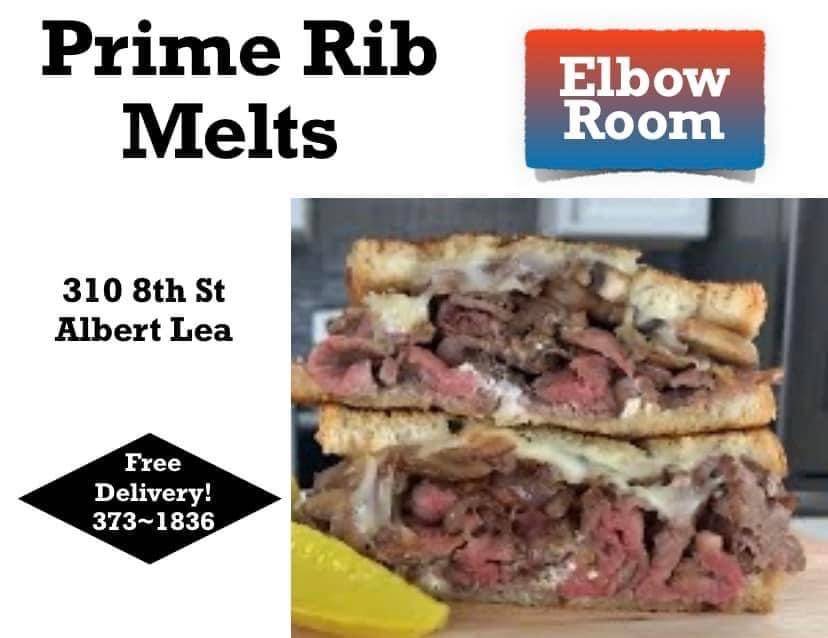 Menu at Elbow Room restaurant, Albert Lea