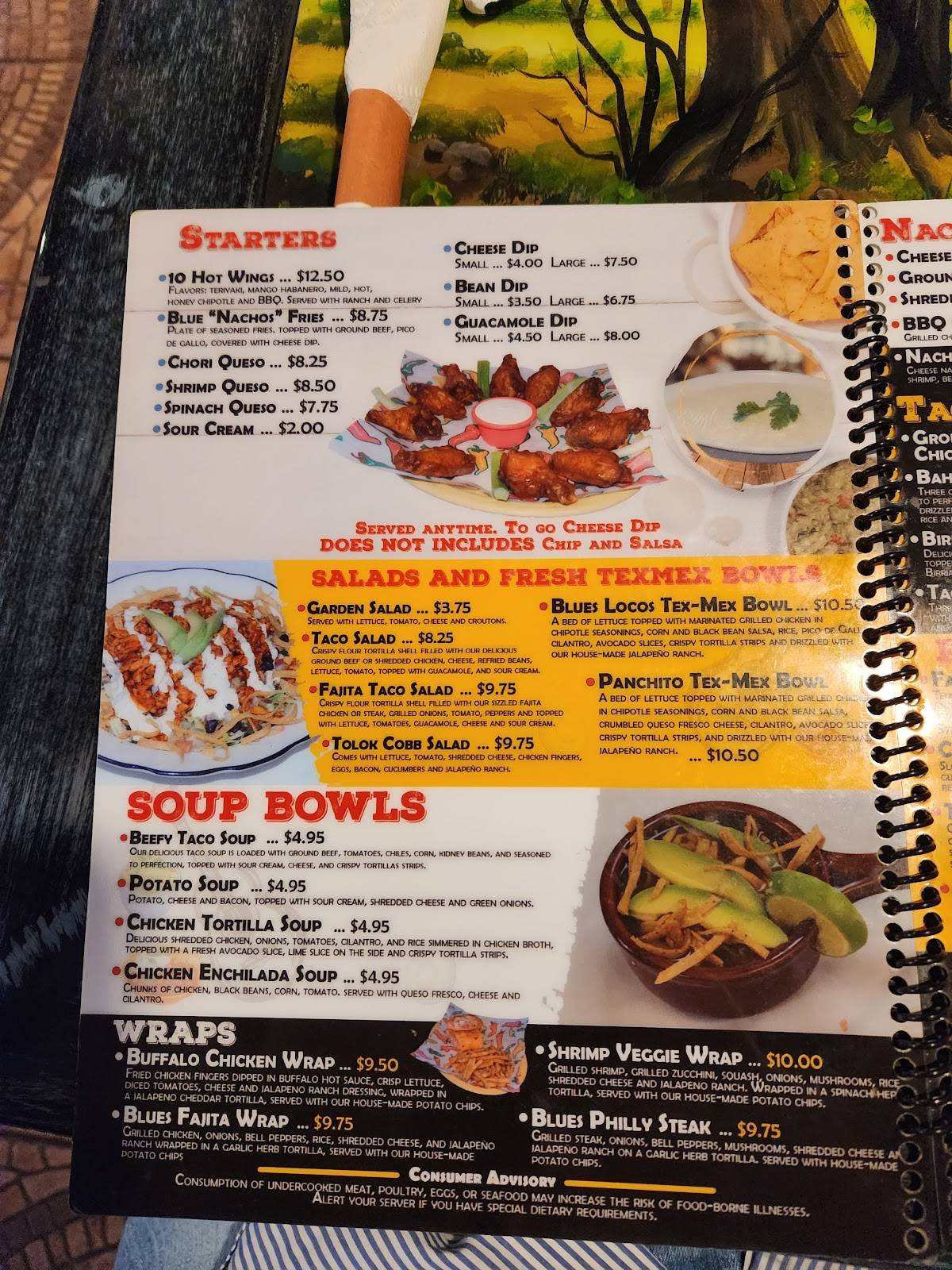 Menu at Blue Tolok Grill & Bar, Anderson