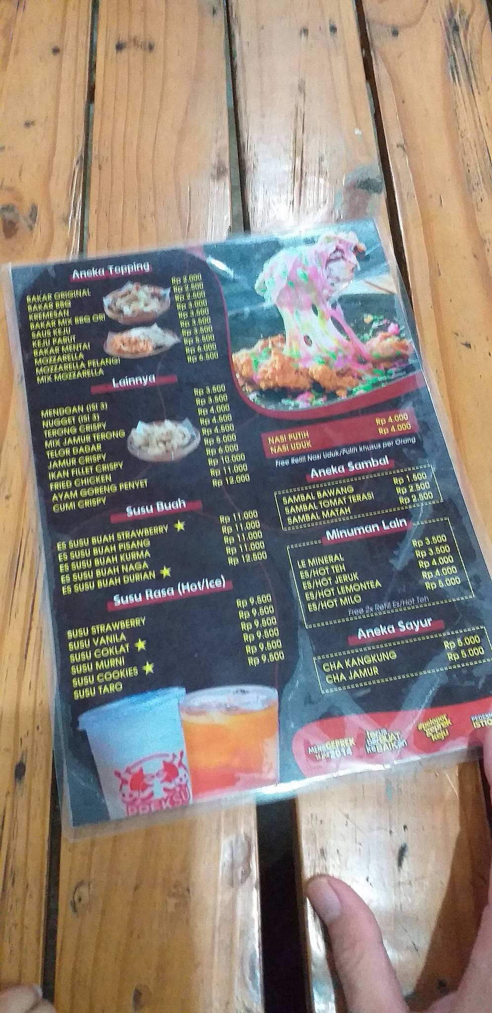 Carta del restaurante Ayam Geprek & Susu (Preksu) Godean, Banguntapan