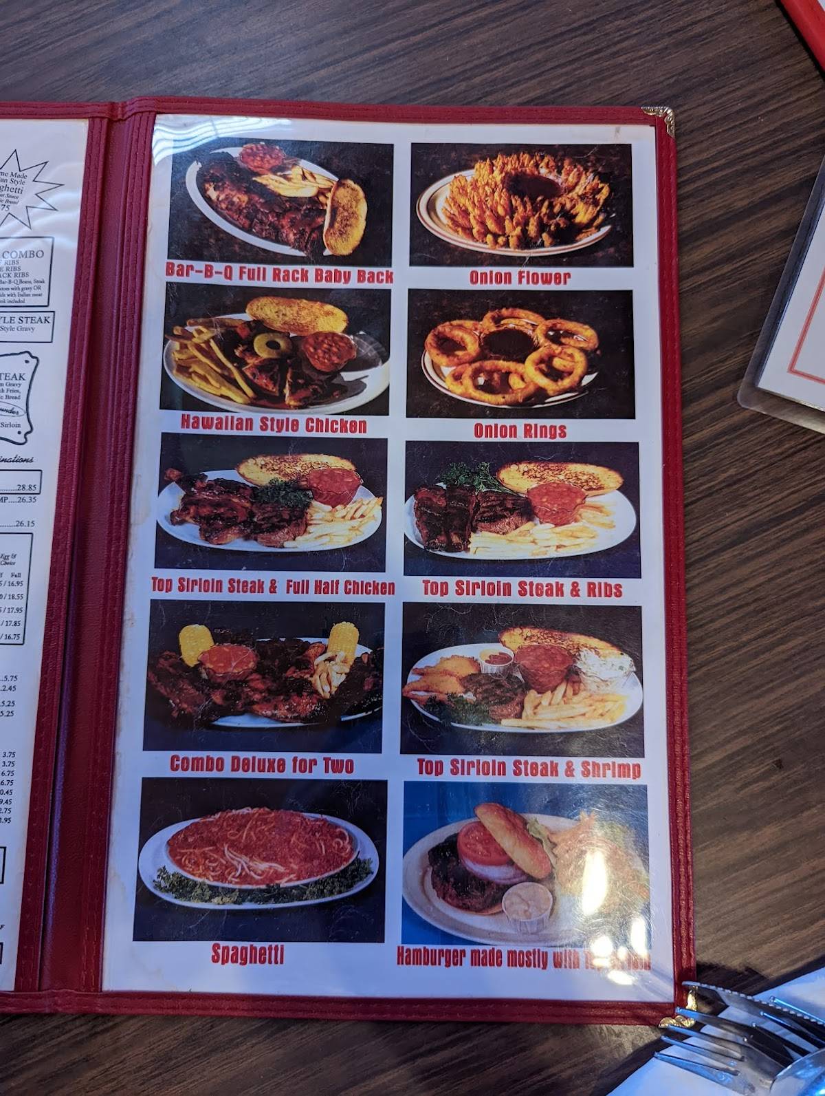 Menu at Chris & Pitts BBQ Restaurant, Downey