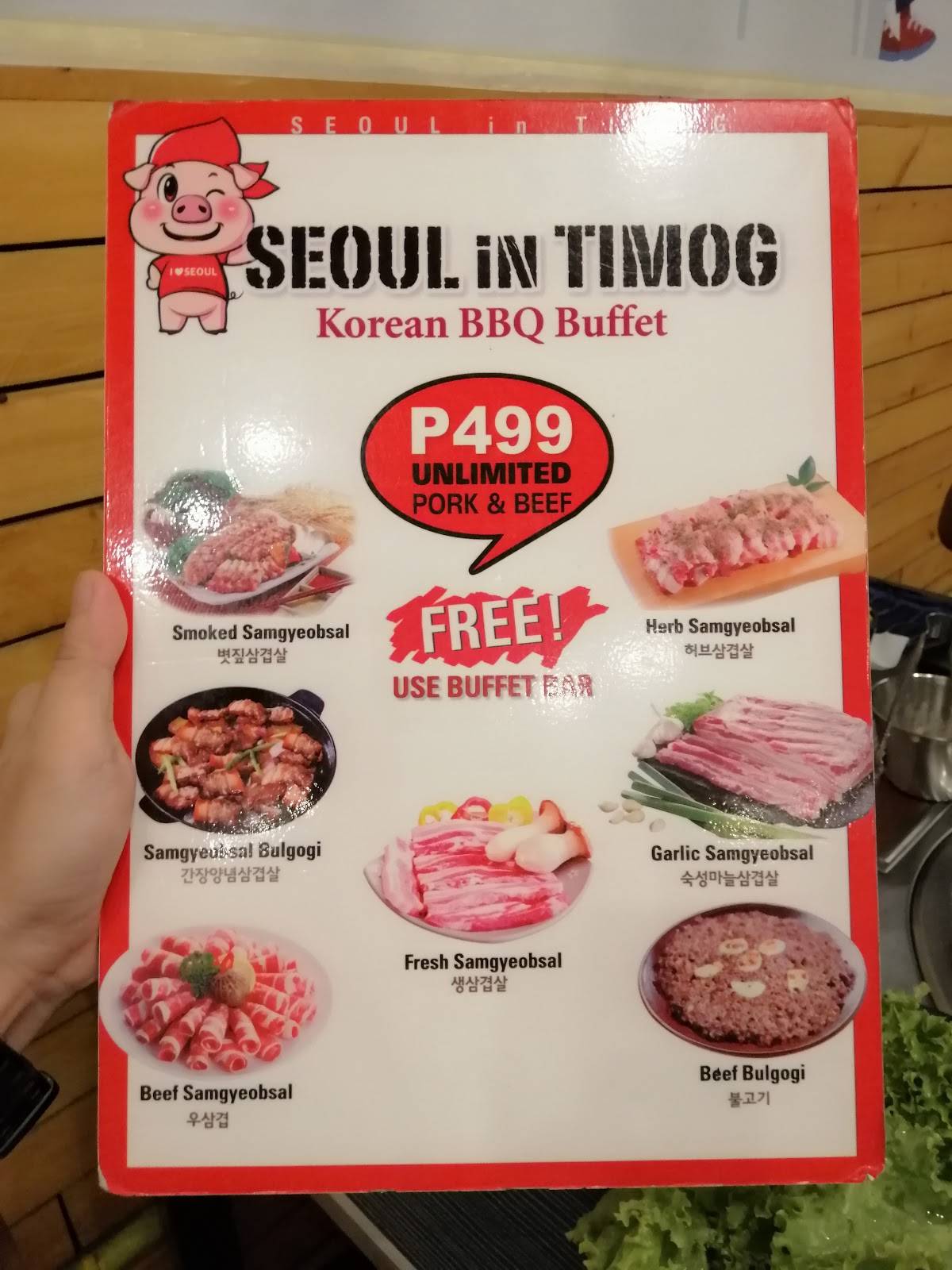 Menu at Seoul In Timog BBQ, Quezon City, 61 Timog Ave