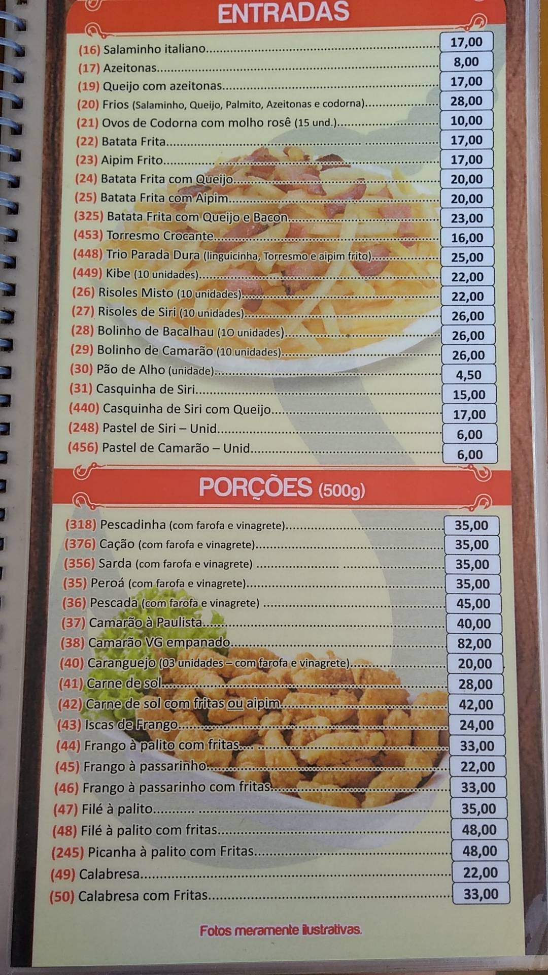 Menu em Bar e Restaurante Casarão do Cais, Brasil