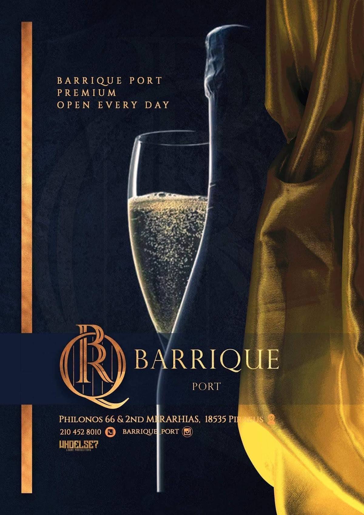 Menu at Barrique Port, Pireas