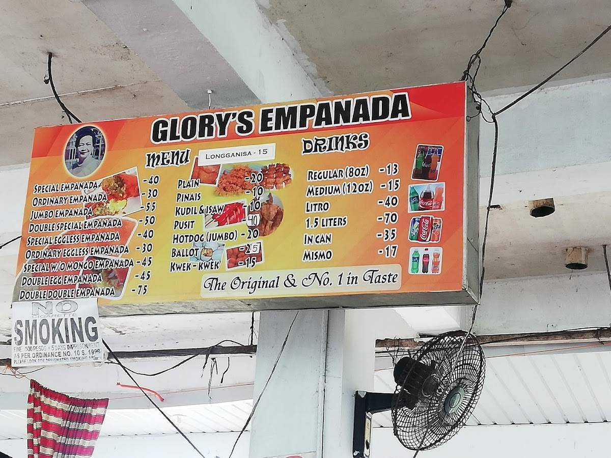 Menu at Batac Riverside Empanadaan restaurant, Batac