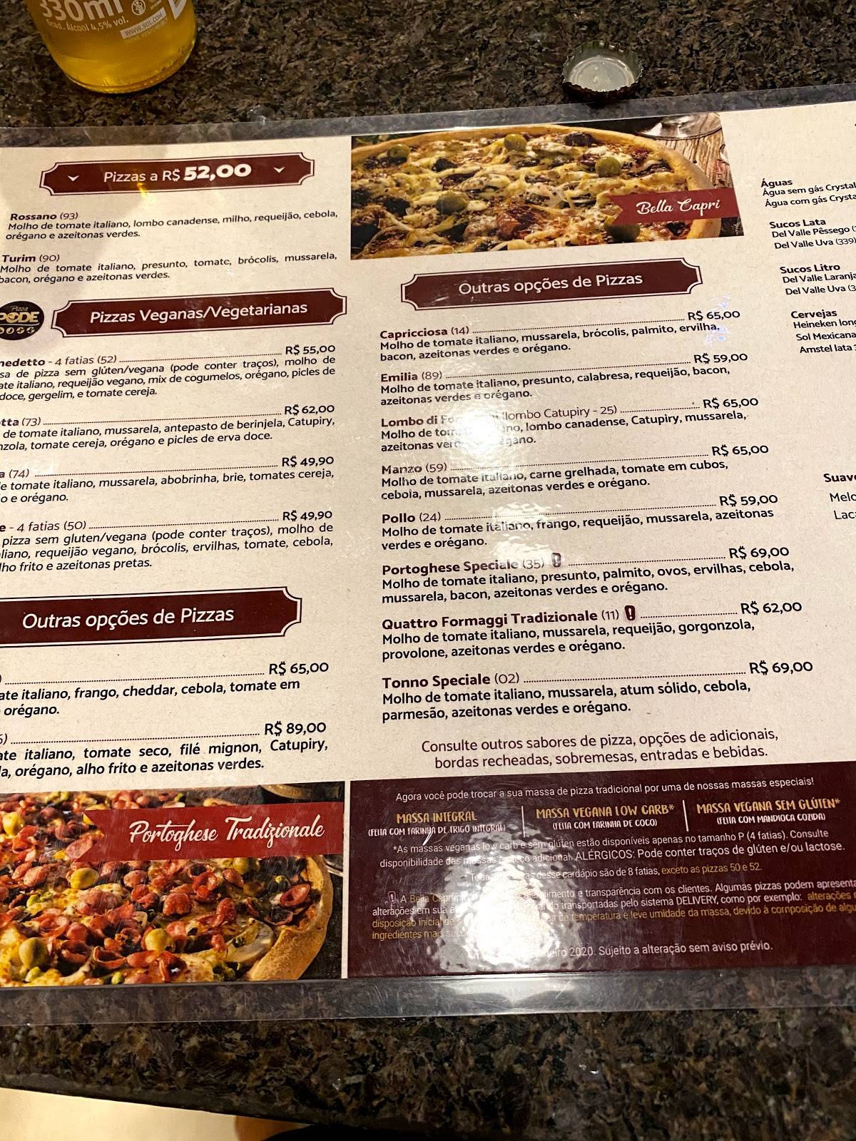 Menu em Bella Capri Pizzaria - Rio Preto - Abrão Thomé, Sao Jose do Rio ...