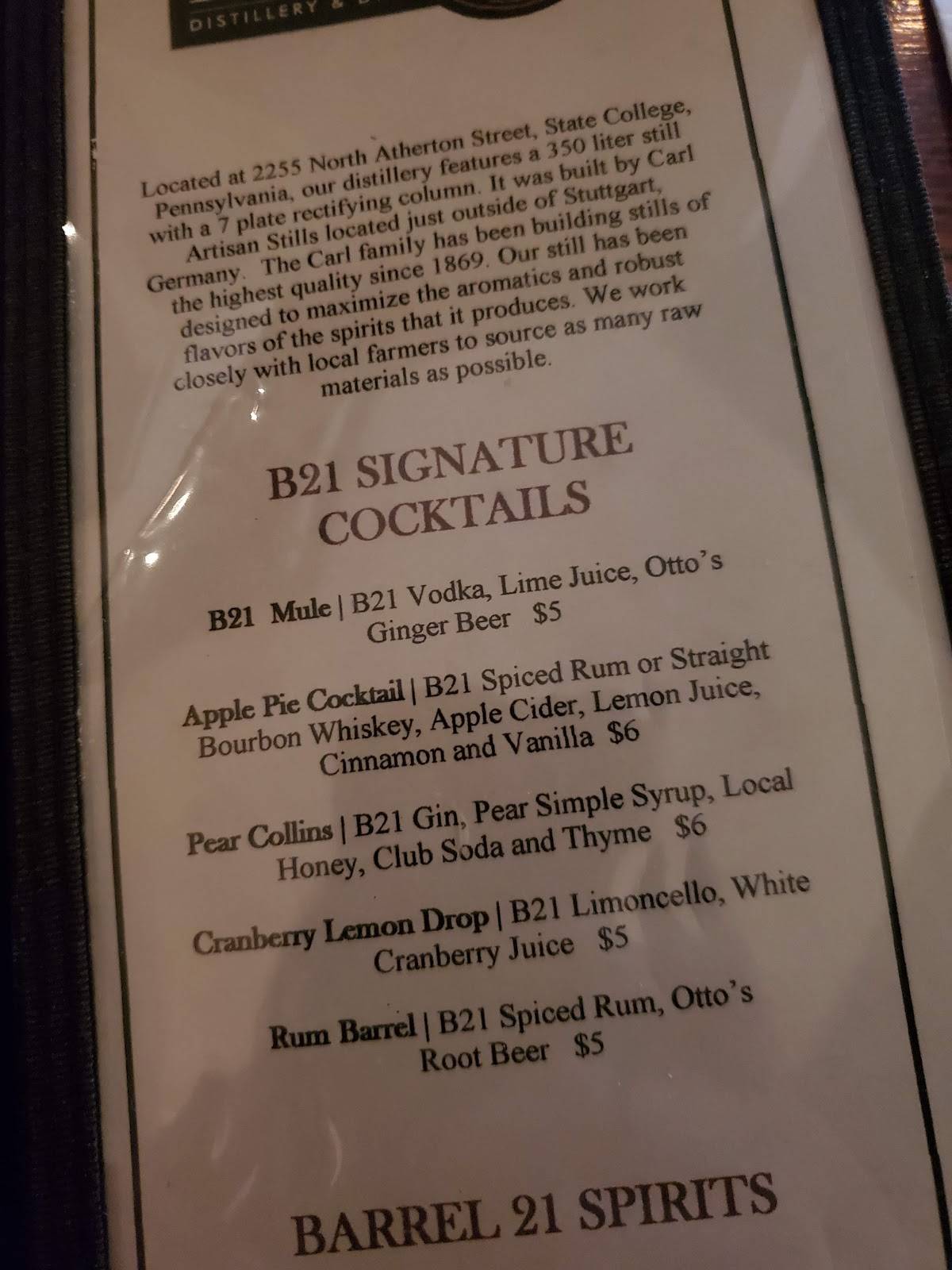 Menu at Hofbrau pizzeria, Bellefonte
