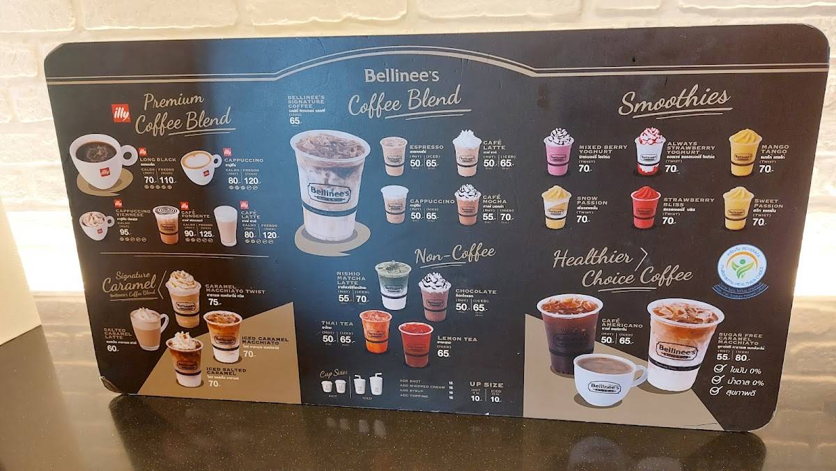 Меню кафе Bellinee’s Rayong/เบลลินี่ ระยอง คาเฟ่ระยอง ร้านกาแฟระยอง ...