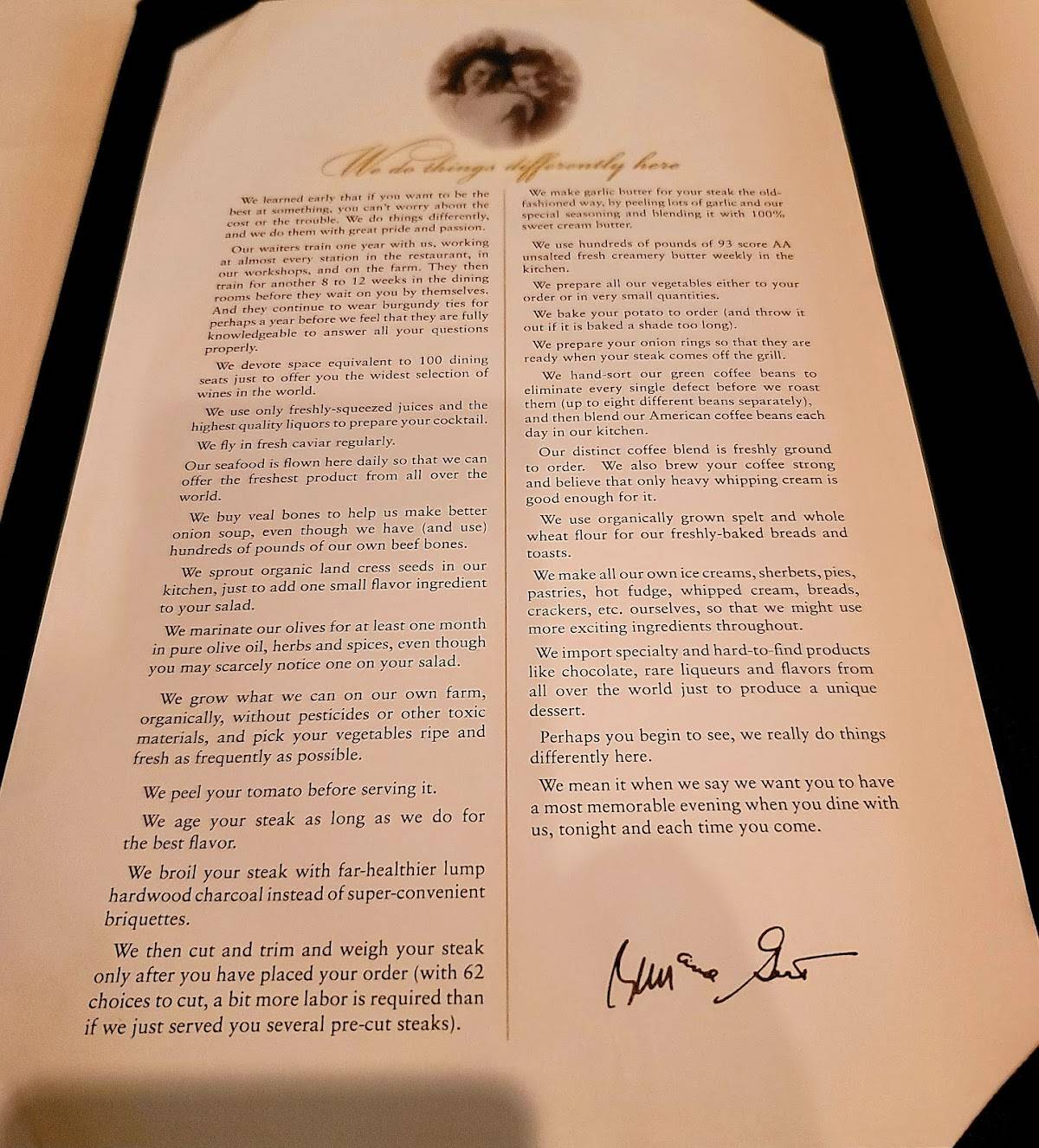 Menu at Bern's Steak House steakhouse, Tampa, 1208 S Howard Ave