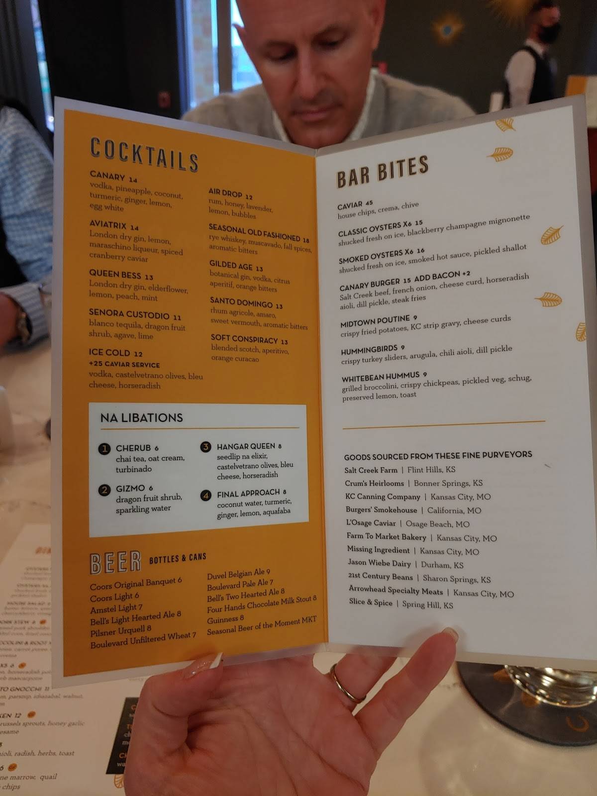 Carta del restaurante Boho Sway at Canary, Kansas City