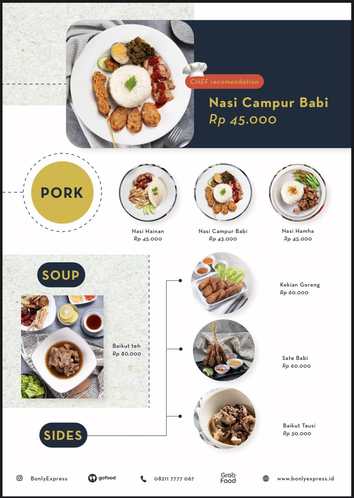 Menu at Bonly Express Loop Graha Family restaurant, Surabaya