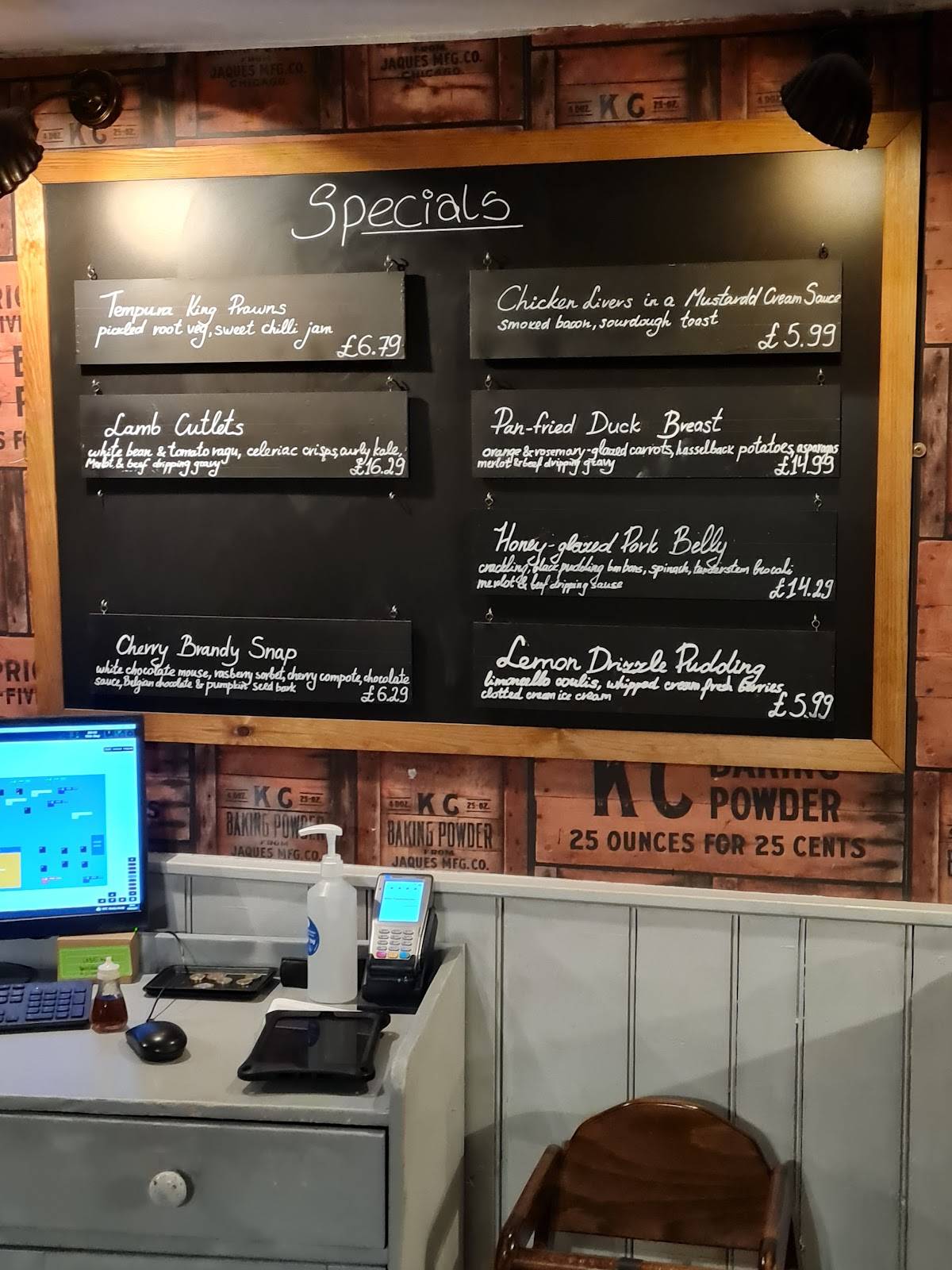 Menu at Britannia pub & bar, Northampton