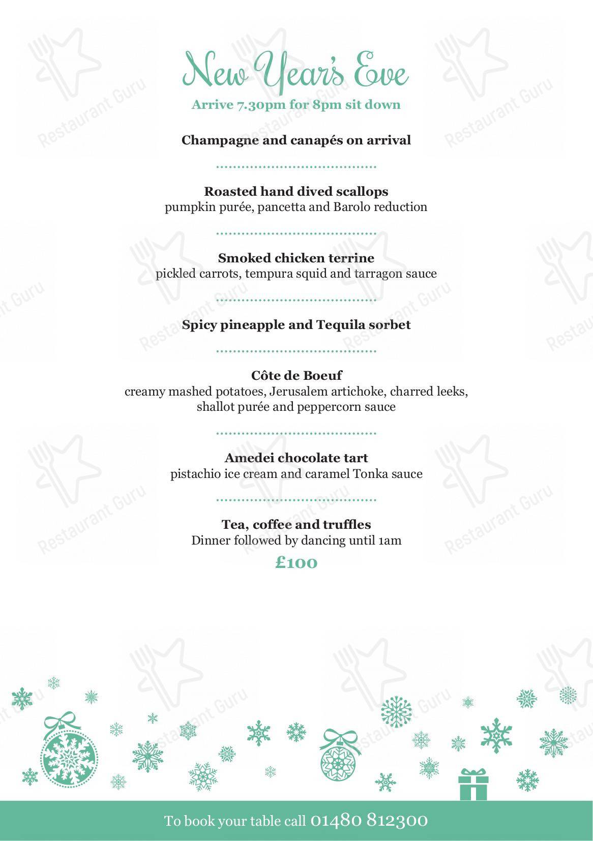 Menu at The George Hotel, Buckden pub & bar, Buckden, 39 High St