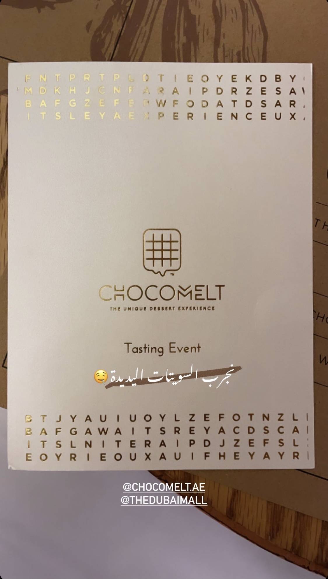 Menu at CHOCOMELT DUBAI MALL cafe, Dubai, Dubai Mall