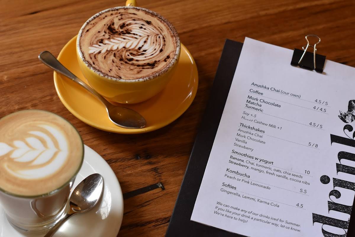 Menu at Fox in the Chamber, Woodend cafe, Woodend