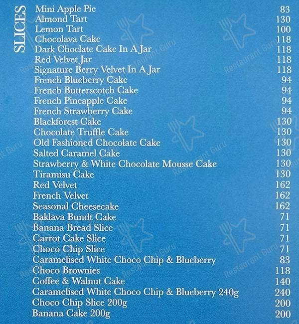 Menu at French Loaf Bakery and Cake Shop TTK Nagar Alwarpet, Chennai ...