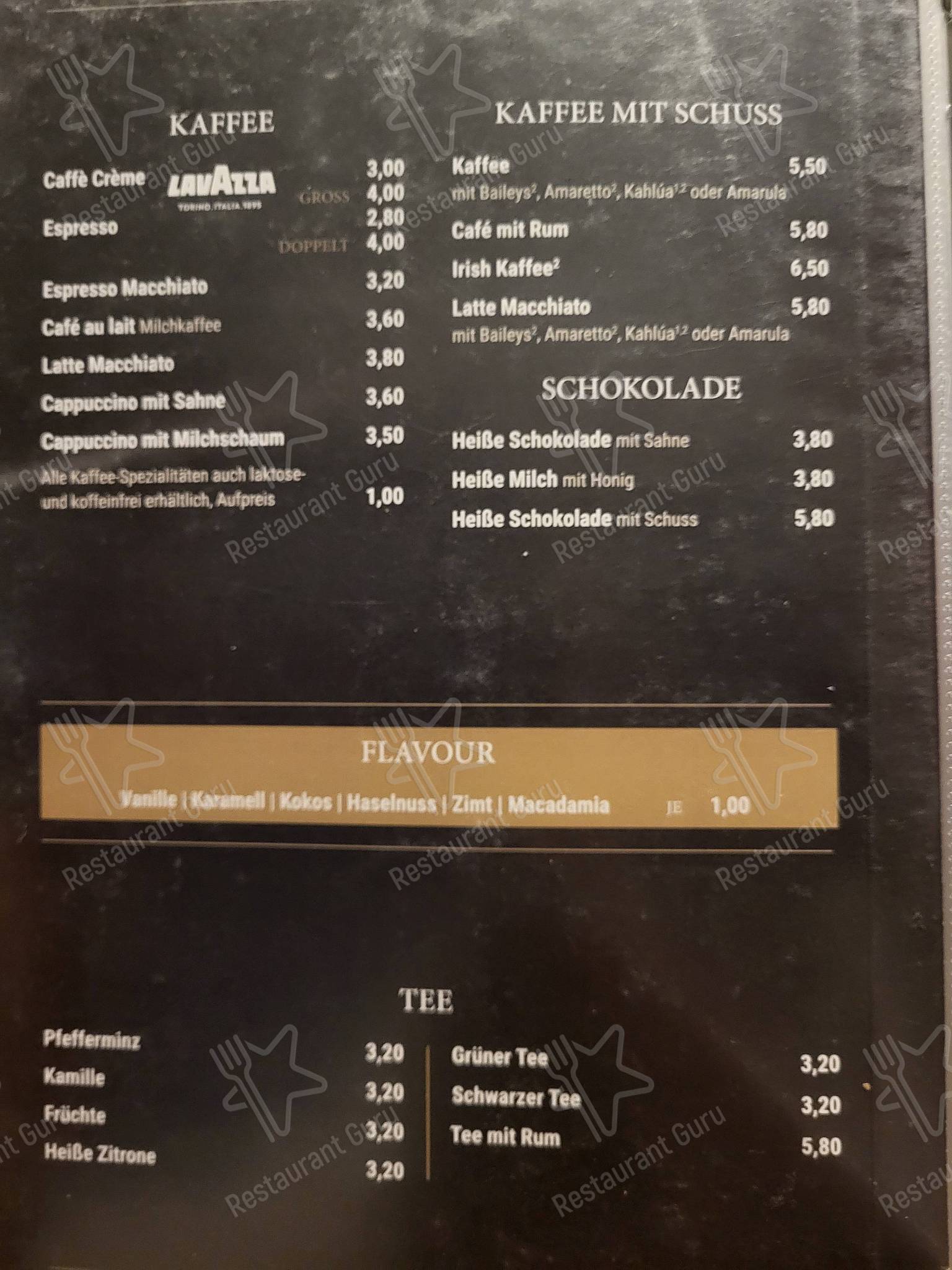 Speisekarte von Café Ideal restaurant, Bockenheim an der Weinstraße ...