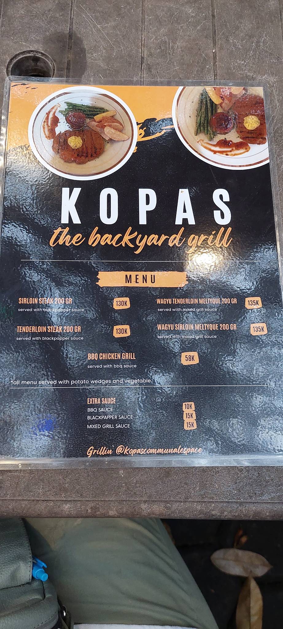 Menu at Kopi Paste Cimahi cafe, Cimahi