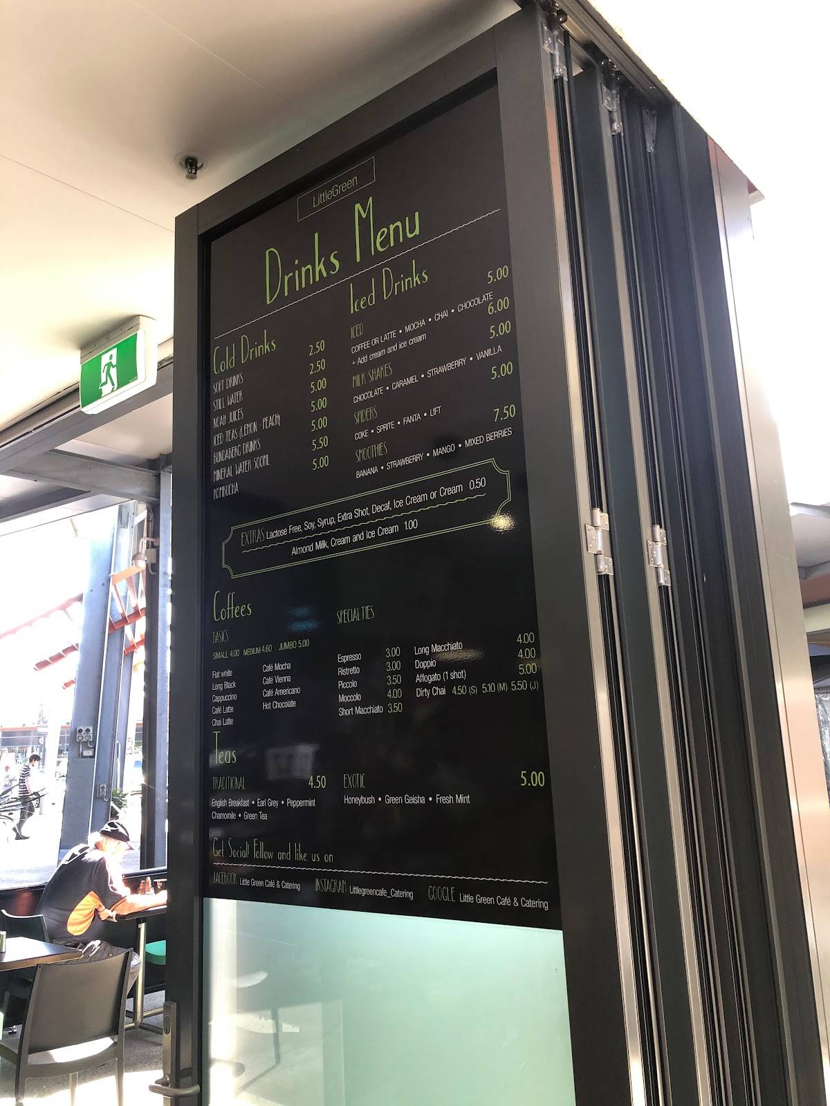 Menu at Little Green Cafe, Upper Mount Gravatt